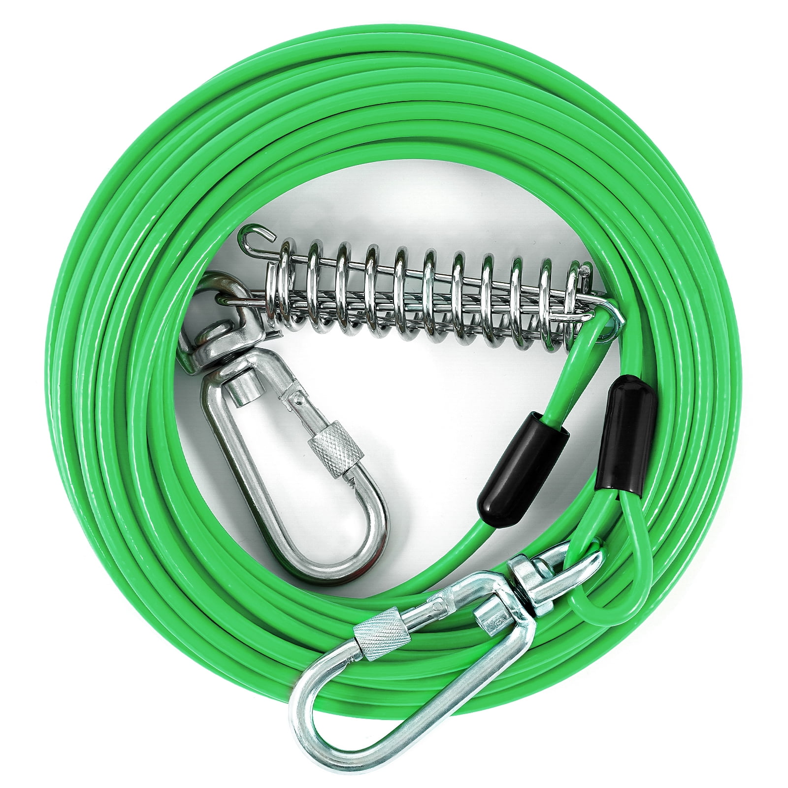Furggis 30 Ft Chew Proof Dog Tie Out Cable, Dog Runner for Yard, Dogs ...