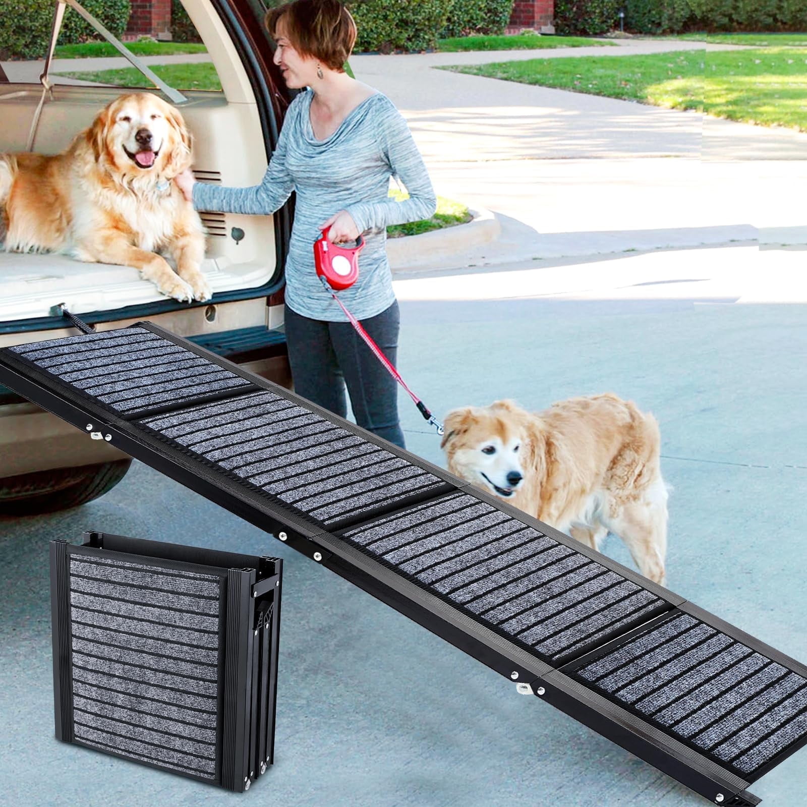Walmart Black Friday Deals 2025 - "67"" Foldable Dog Ramp, Non-Slip ...