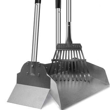 Outdoor Heavy Duty Dog Pooper Scooper, Adjustable Long Handle Metal ...
