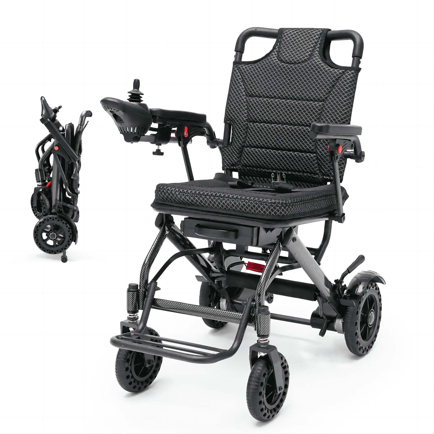 Furgle Portable Travel Electric Wheelchair, Lightweight Folding ...