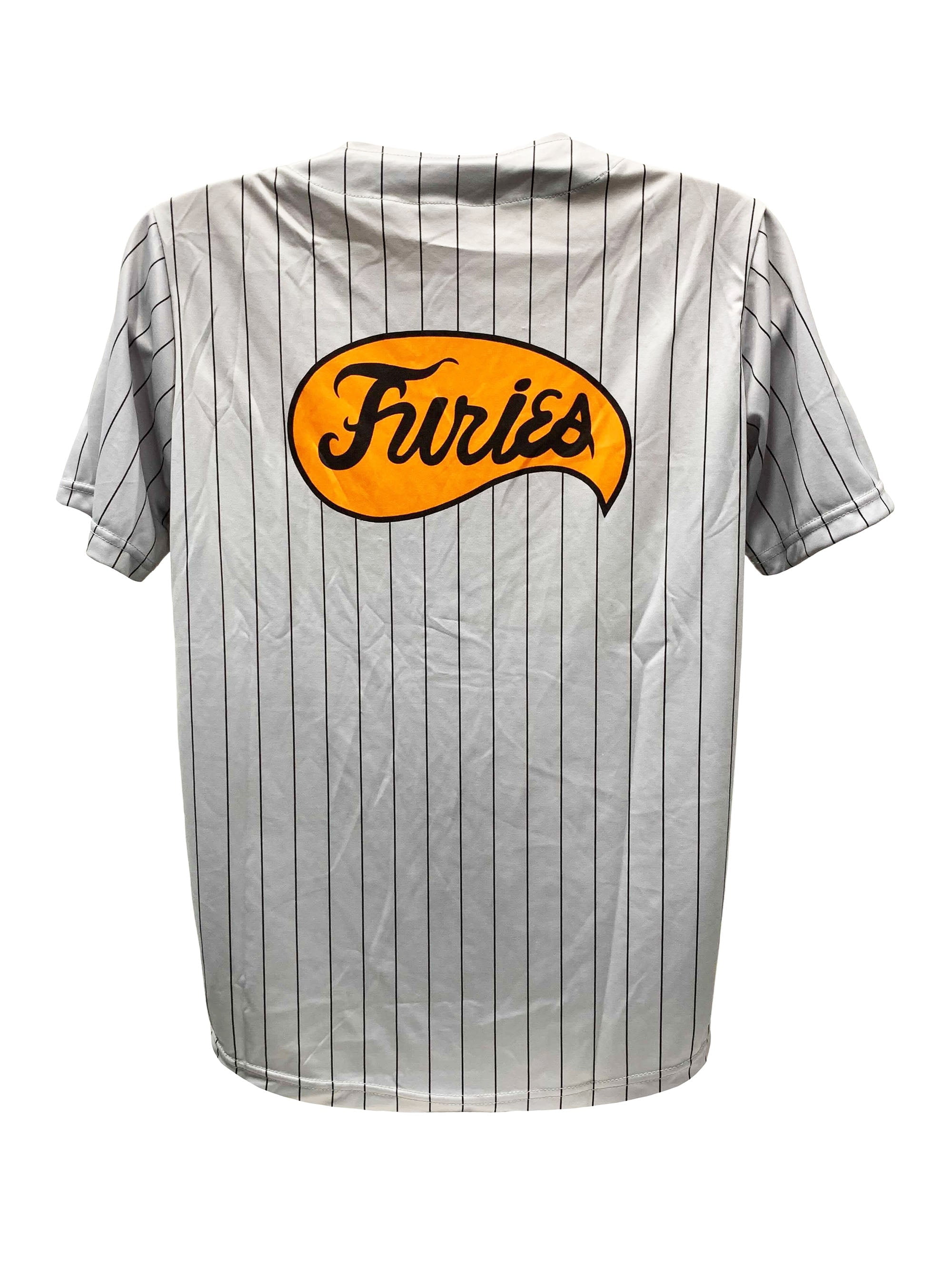 MyPartyShirt Furies Baseball Jersey, Warriors Movie Gray Pinstripe ...