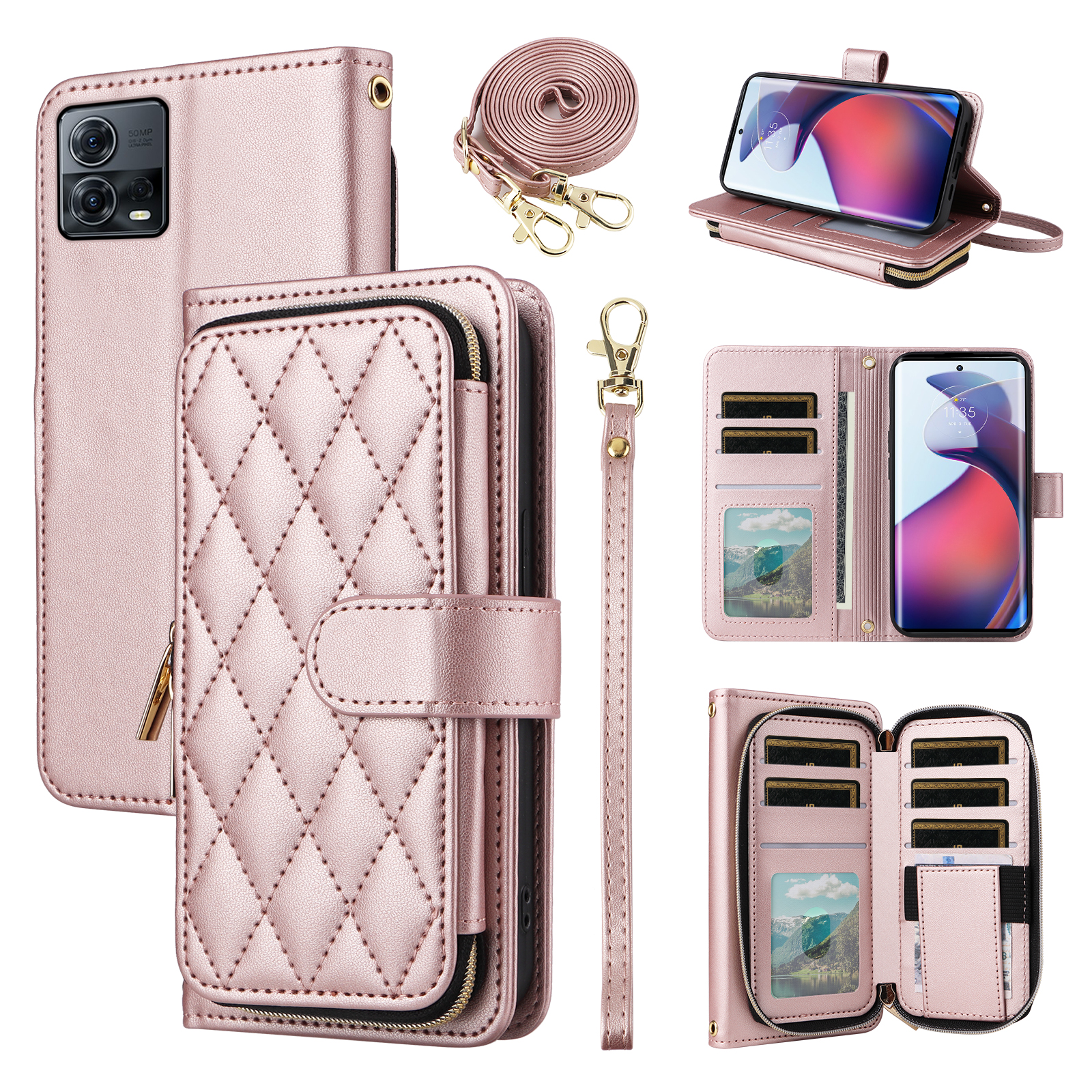 Furiet Argyle Wallet Case for Motorola Edge 30 Fusion/Moto S30 Pro 5G ...