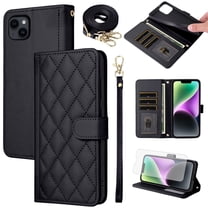 Furiet Argyle Wallet Case for iPhone 15 Pro Max 6.7 inch with Tempered ...