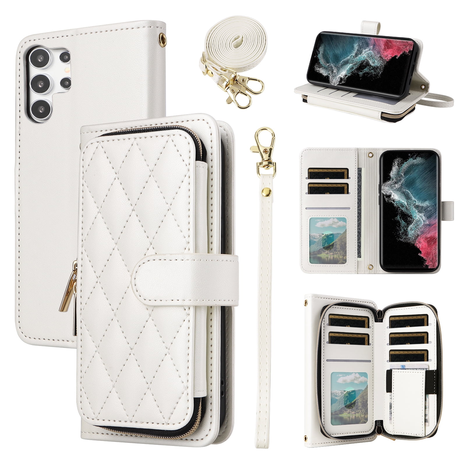 Furiet Wallet Case for Samsung Galaxy S21 Ultra 5G with Wrist Strap ...