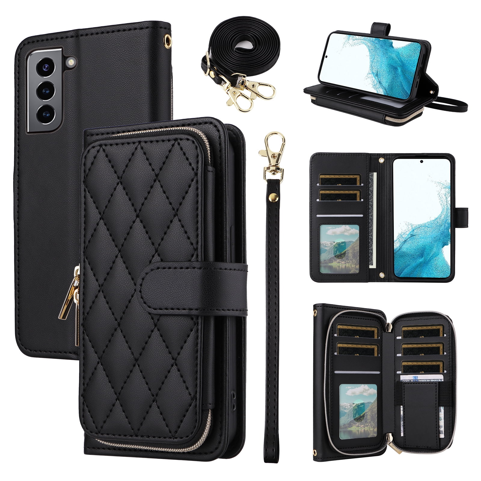 Furiet Wallet Case for Samsung Galaxy S22 Plus S22+ 5G with Wrist Strap ...