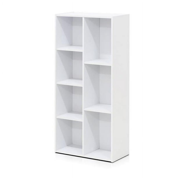 Furinno 11048WH 7-Cube Reversible Open Shelf Bookcase, White - Walmart ...
