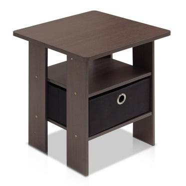 Rochester End Table with one Drawer Shaker- Antique Walnut - Walmart.com