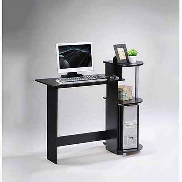 Furinno Compact Study Computer Desk with Small Shelves for Office Room ...