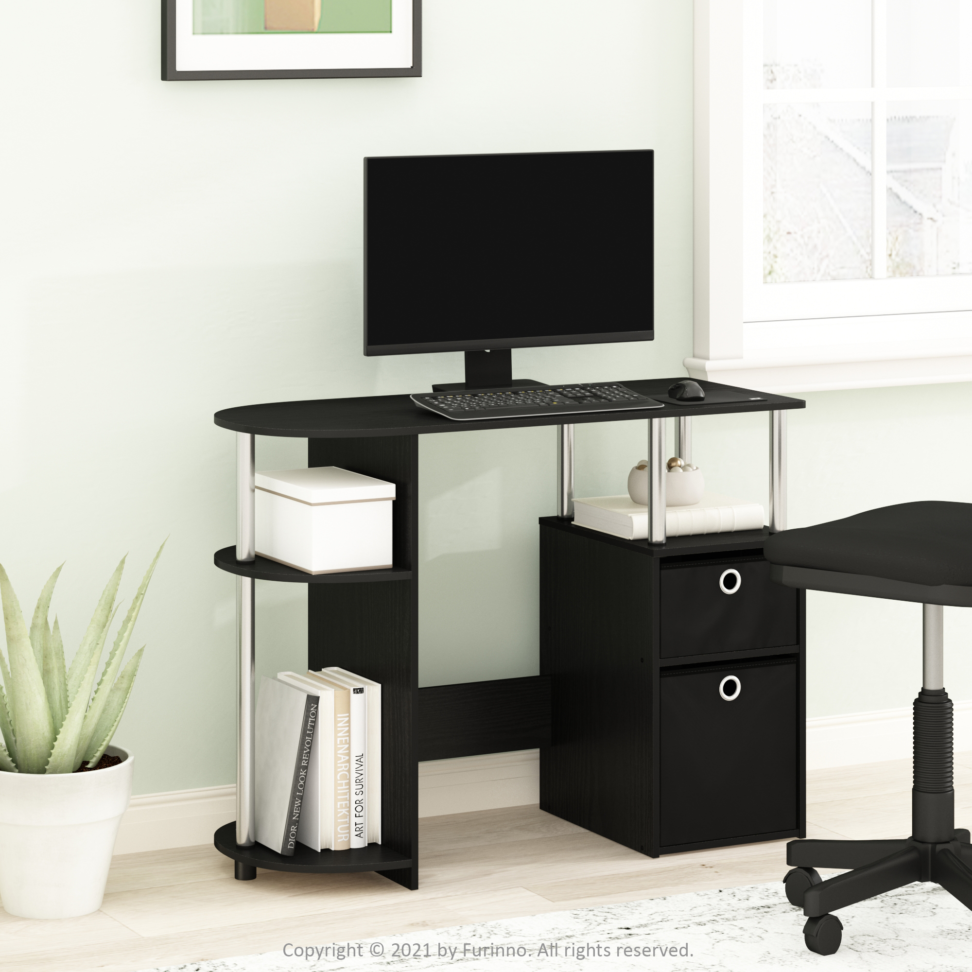 Furinno 14054 Simplistic A Frame Computer Desk - Walmart.com
