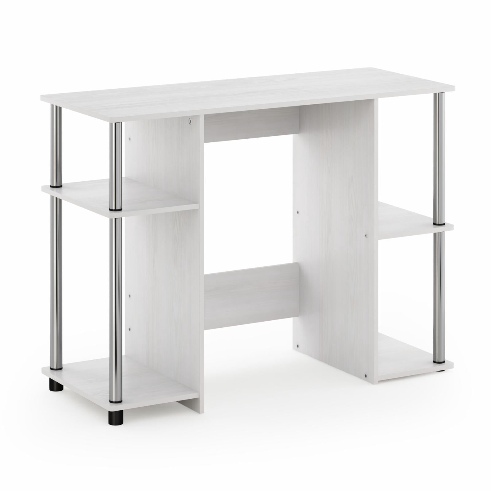 Furinno 15112 JAYA Compact Computer Study Desk, Americano, Stainless ...