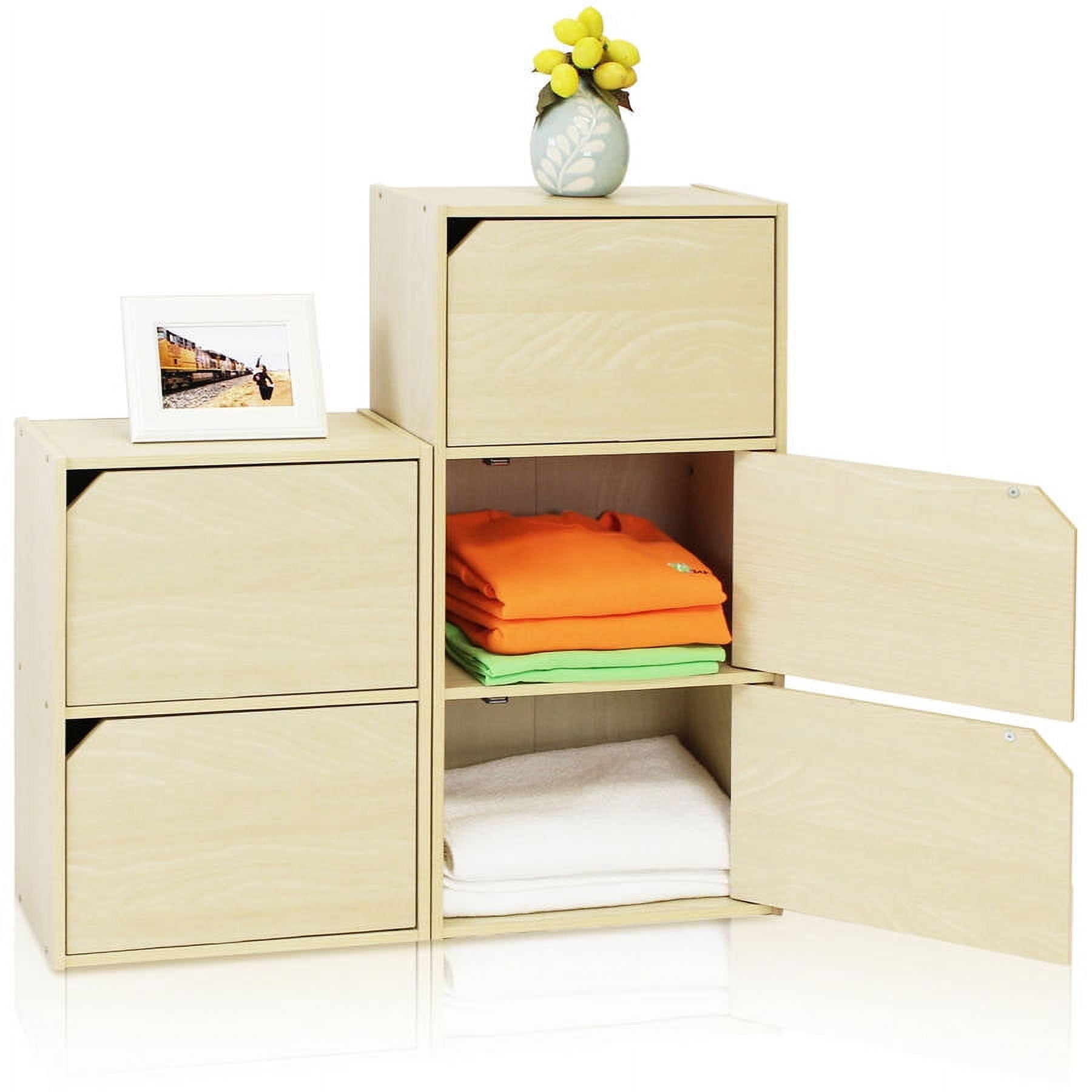 Furinno 2-Tier and 3-Tier Storage Cabinet Organizer, Set of 2, Steam ...