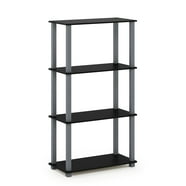 "ZENSTYLE 31.2""H Black Metal Frame Utility Rack, 3-Shelf Adjustable ...