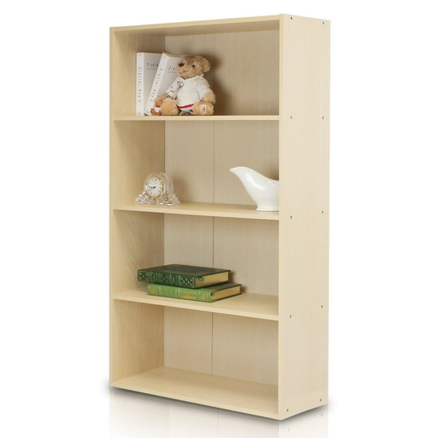 "Furinno 4-Shelf Storage Unit, 23.6""W x 9.4""D x 41.7""H, Freestanding ...