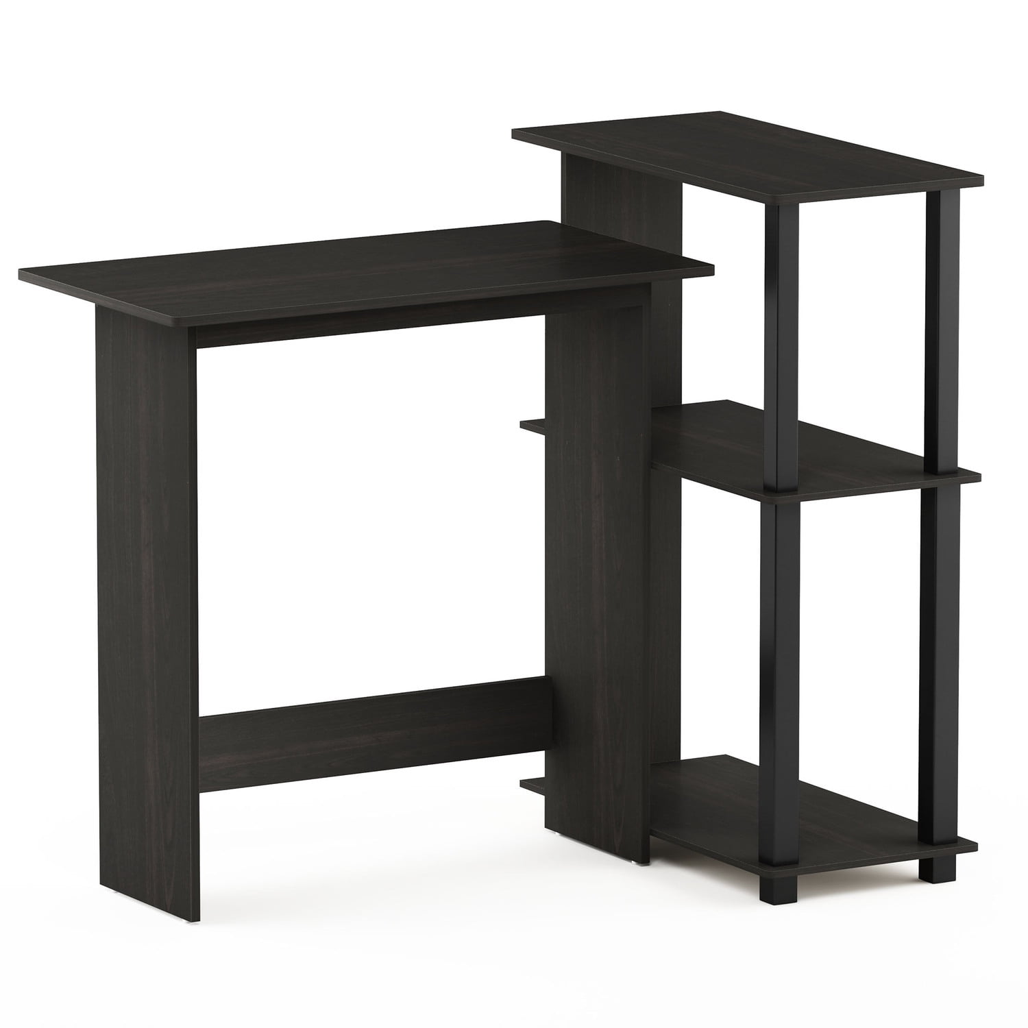 Furinno Abbott Black Corner Computer Desk with Storage, Ideal for Small ...