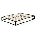 Furinno Angeland Monaco Wood Slats Metal Bed Frame Foundation, Queen ...