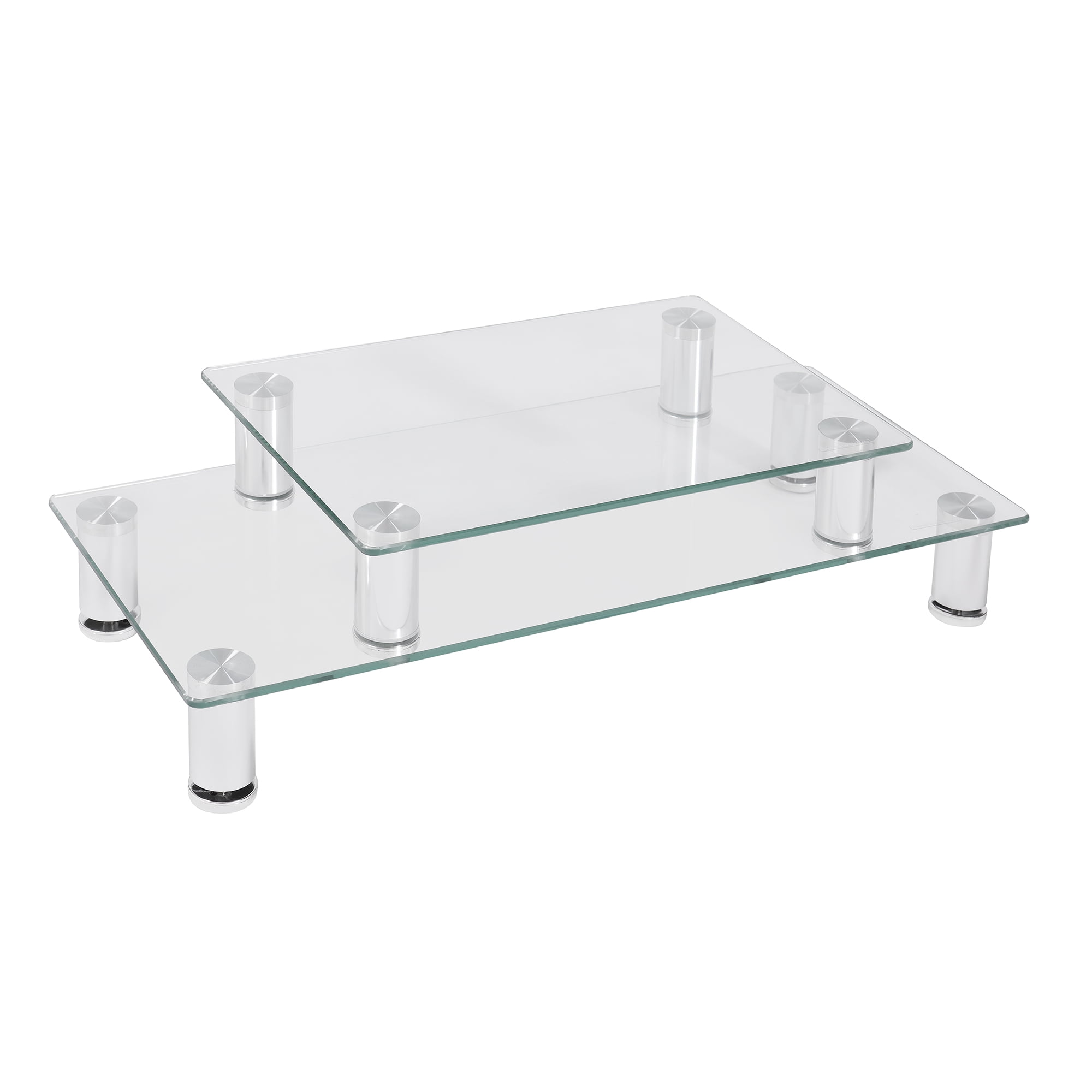 Furinno Barrow 2-Tier Monitor Stand, Clear - Walmart.com