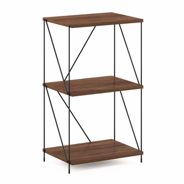 Furinno Turn-N-Tube 4-Tier Multipurpose Shelf Display Rack, Dark Cherry ...