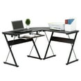 Furinno Besi L-Shape Metal Frame Computer Desk, Espresso FCG126EX ...