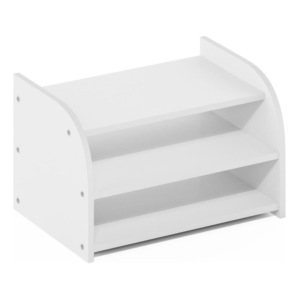 Furinno CLASSIC 3-Tier Desk Top Organizer in White - Walmart.com