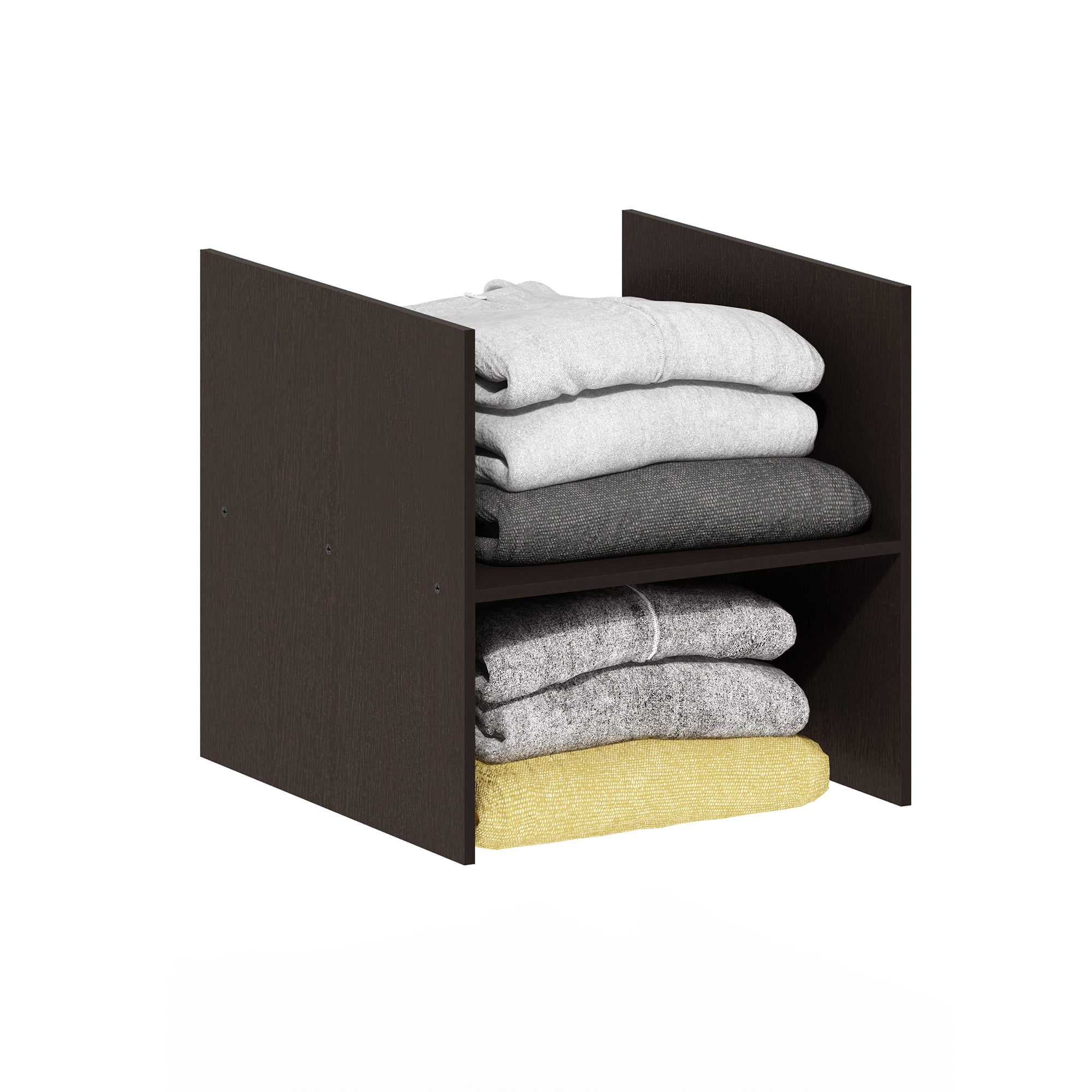 Furinno Cubicle H-Shelf Cube Organizer Insert, Dark Oak - Walmart.com