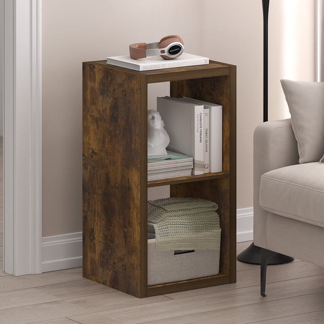 Furinno Cubicle Open Back Decorative Cube Storage Organizer, 2-Cube ...