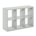 Furinno Cubicle Open Back Decorative Cube Storage Organizer, 6-Cube ...