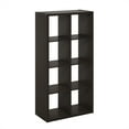 Furinno 8-Cube Wooden Shelving Unit, Cubicle Open Back Storage ...