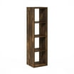 Furinno 9-Cube Wood Shelf Unit, Open Back Decorative Cube Storage ...