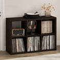 Furinno CUBICLE Vintage Vinyl Record Media Storage Organizer 6-Cube ...
