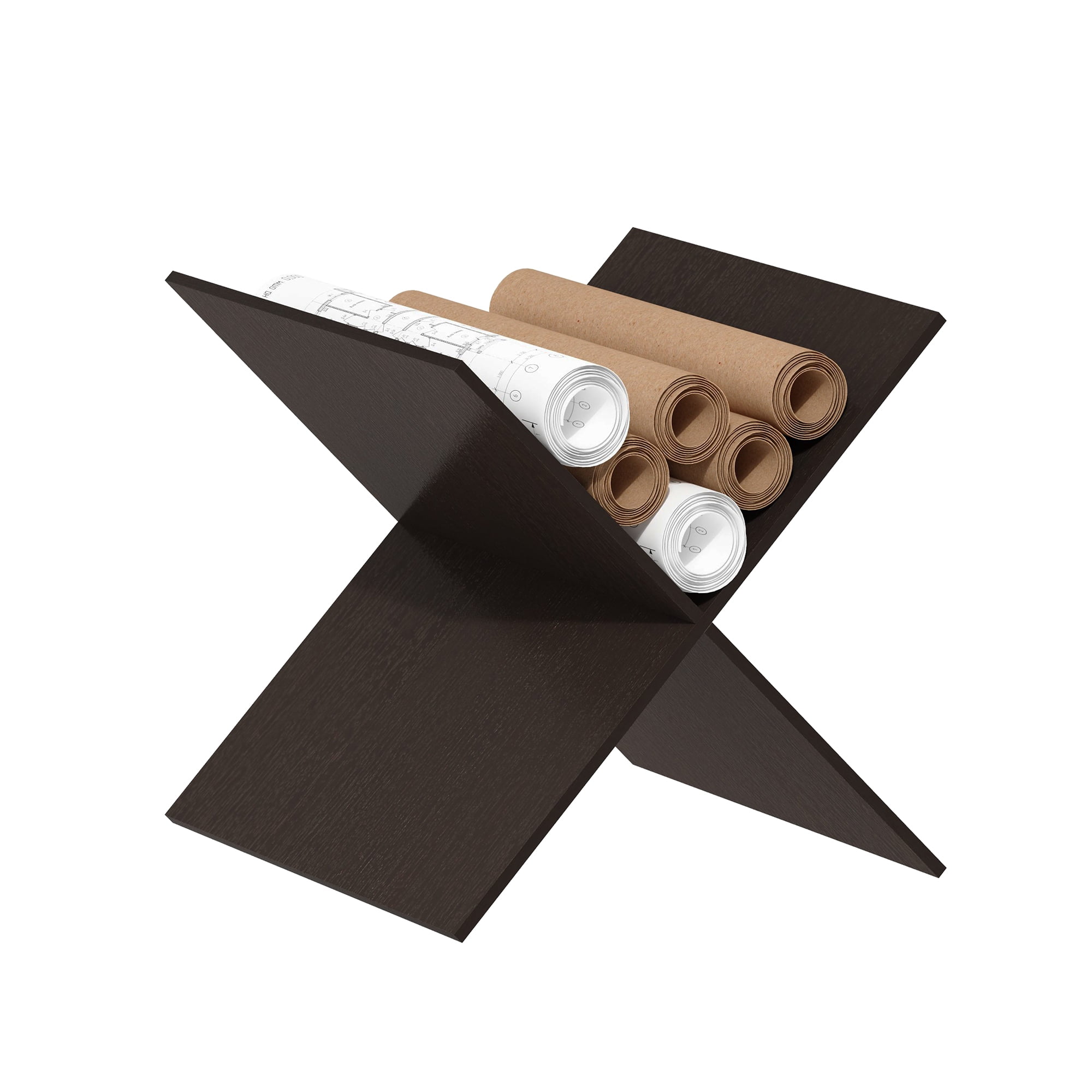 Furinno Cubicle X-Shelf Cube Organizer Insert in Dark Oak - Walmart.com
