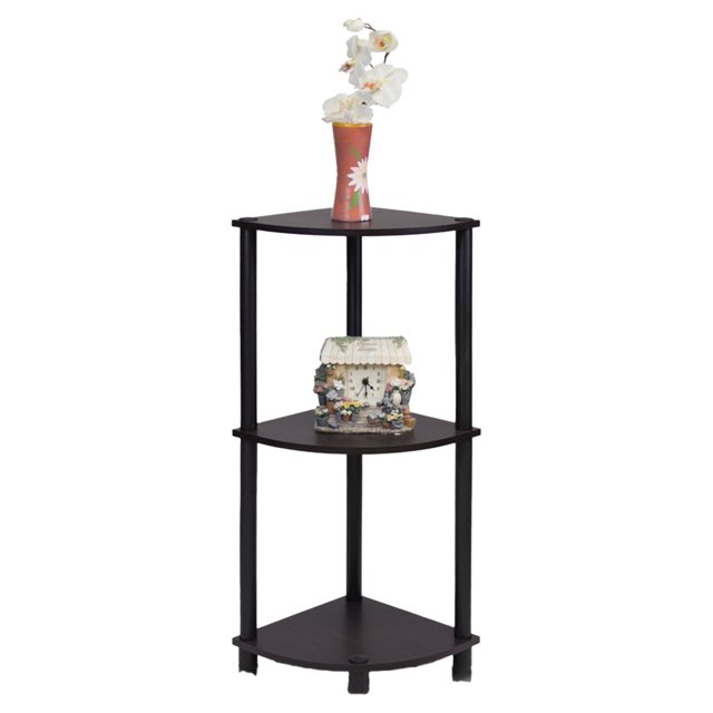 "Furinno Black 3-Shelf Shelving Unit, 11.6""W x 11.6""D x 29.6""H ...