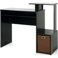Furinno Econ Compact Home Office Desk, Keyboard Tray, CPU Storage ...