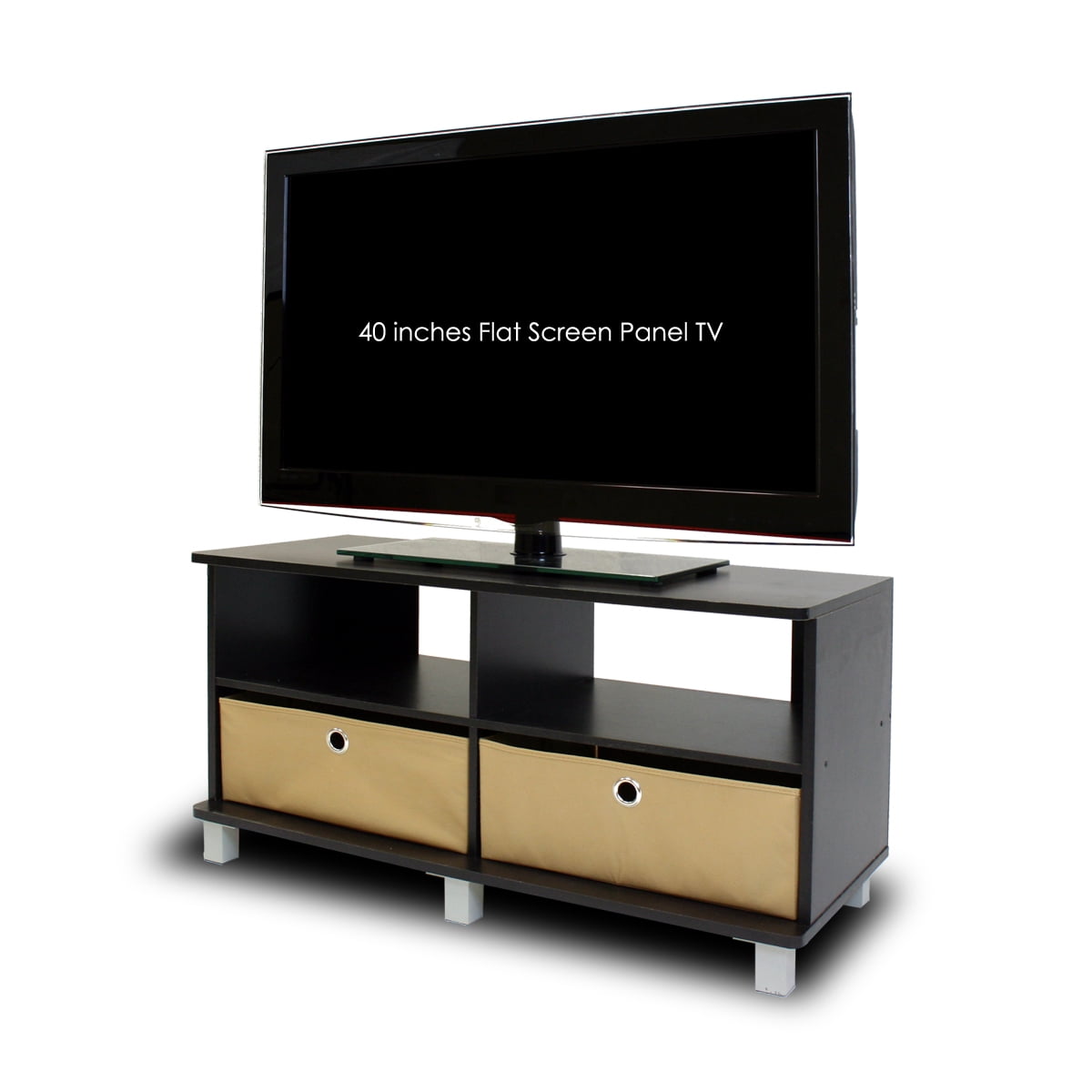 Furinno Simple TV Stand Entertainment Center with Small Storage & Easy ...