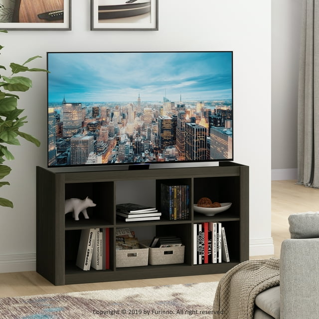 Furinno Fowler Multipurpose TV Stand Bookshelves, Espresso - Walmart.com