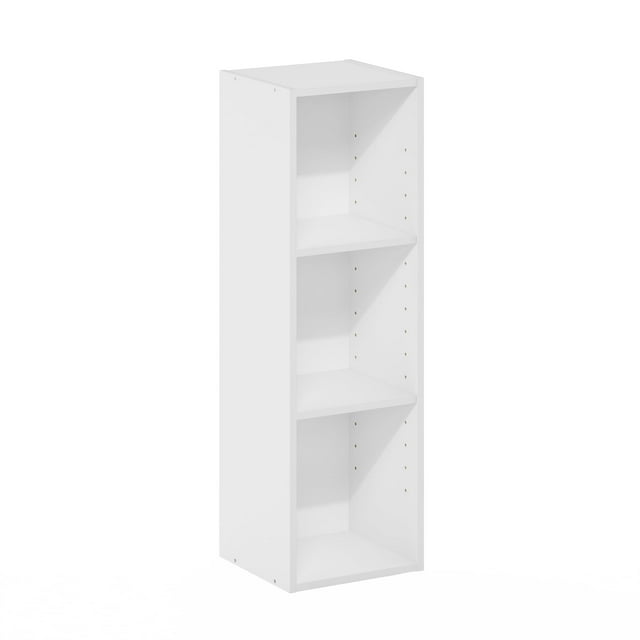 Furinno Fulda 3-Tier Small Space Saving Storage Bookshelf Unit, 10-Inch ...
