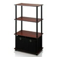 Furinno Go Green 4-Tier Storage Rack Shelving Unit w/Bins, Set of 2 ...