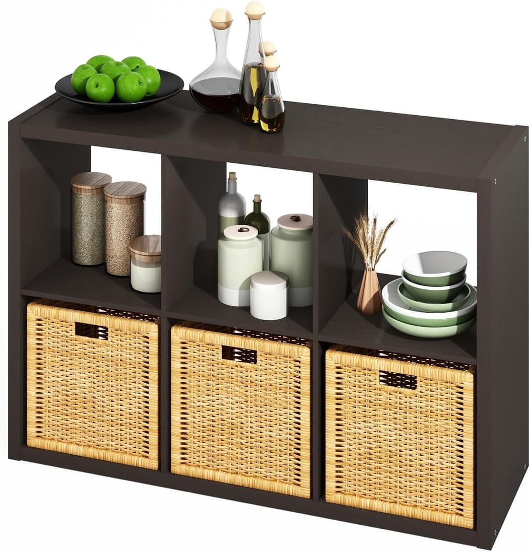 6-Cube Open Shelves Kitchen Storage, Kitchen Island, Bakers Rack ...