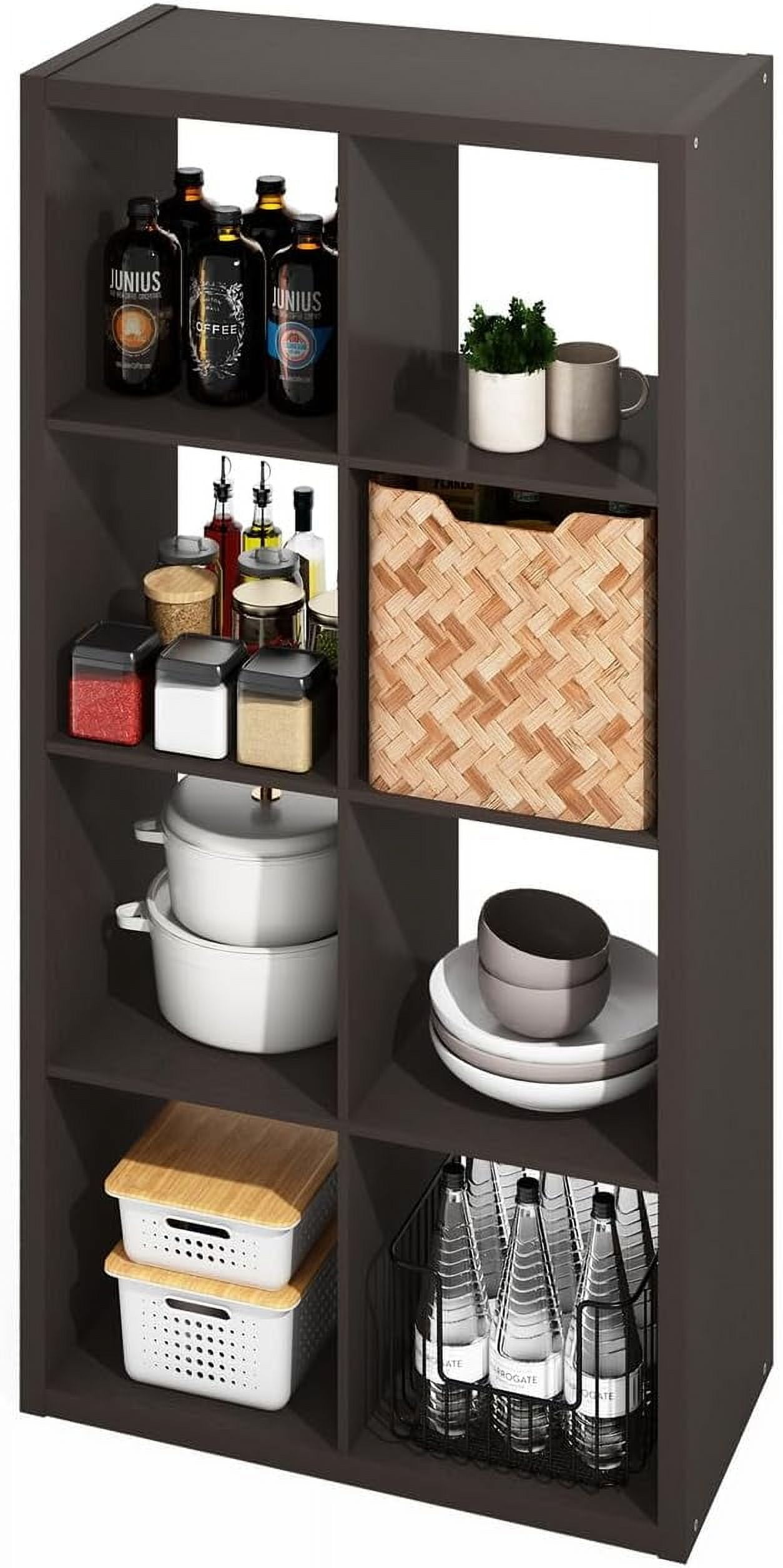 Furinno Hermite 8-Cube Open Shelves Kitchen Storage, Kitchen Island ...