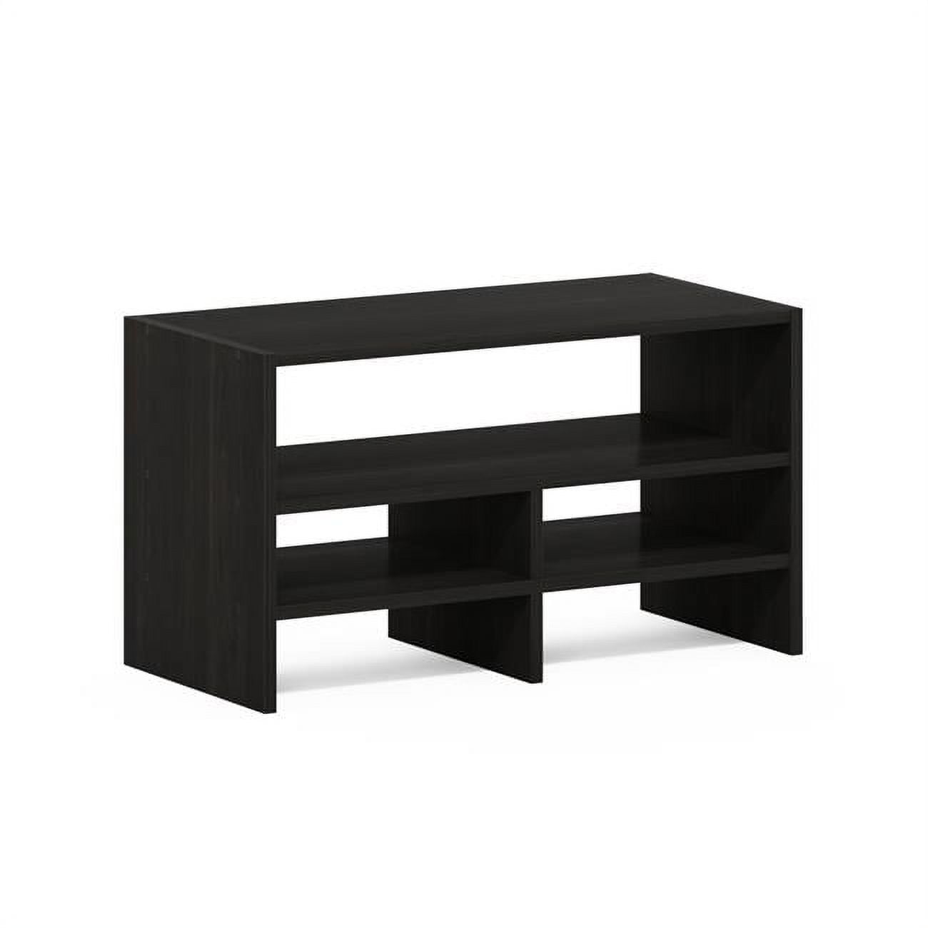 Furinno Hermite Small Desk Top Bookshelf and Organizing Shelf, Espresso ...