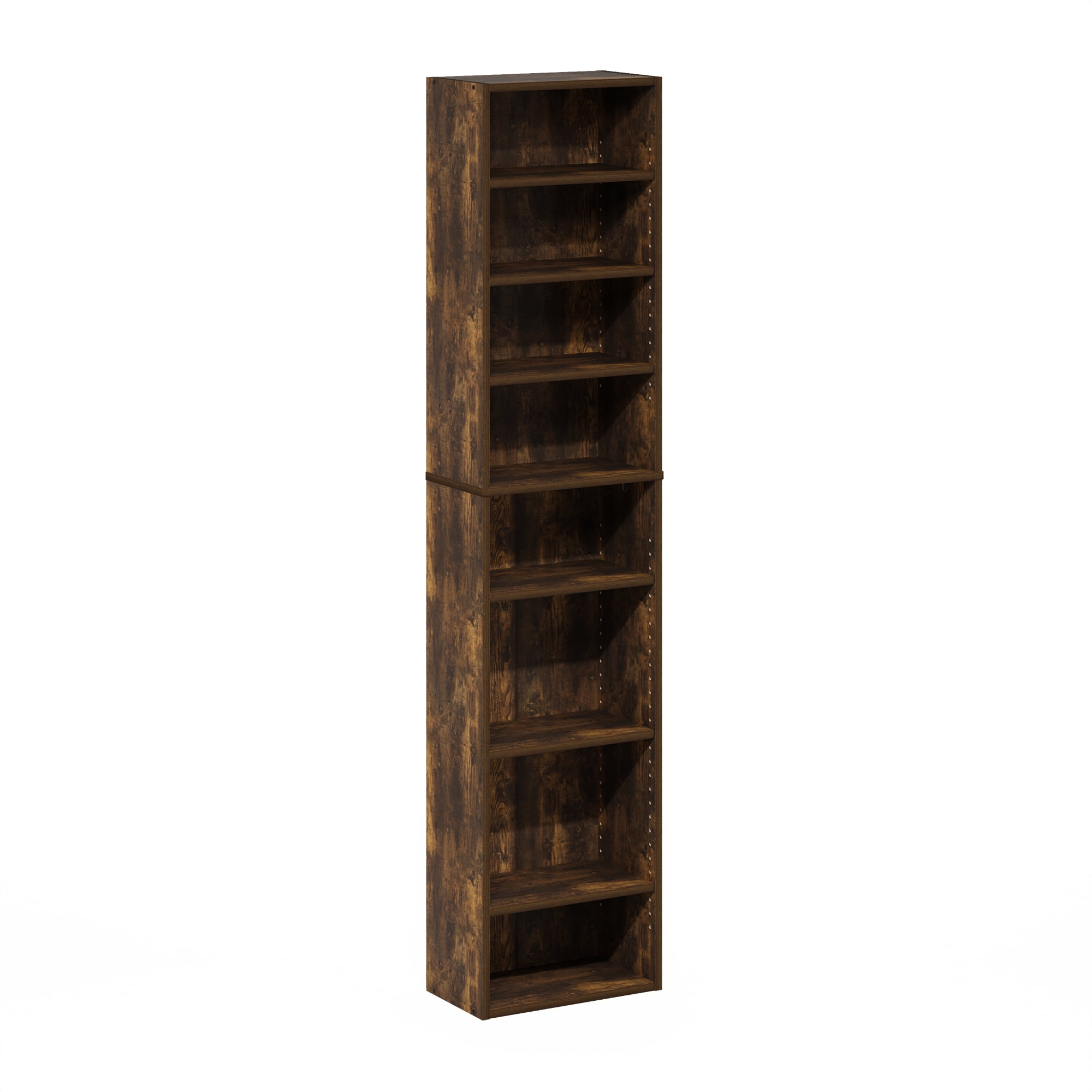 Furinno Indo 8-Tier Adjustable Shelves Multimedia Media Storage Tower ...
