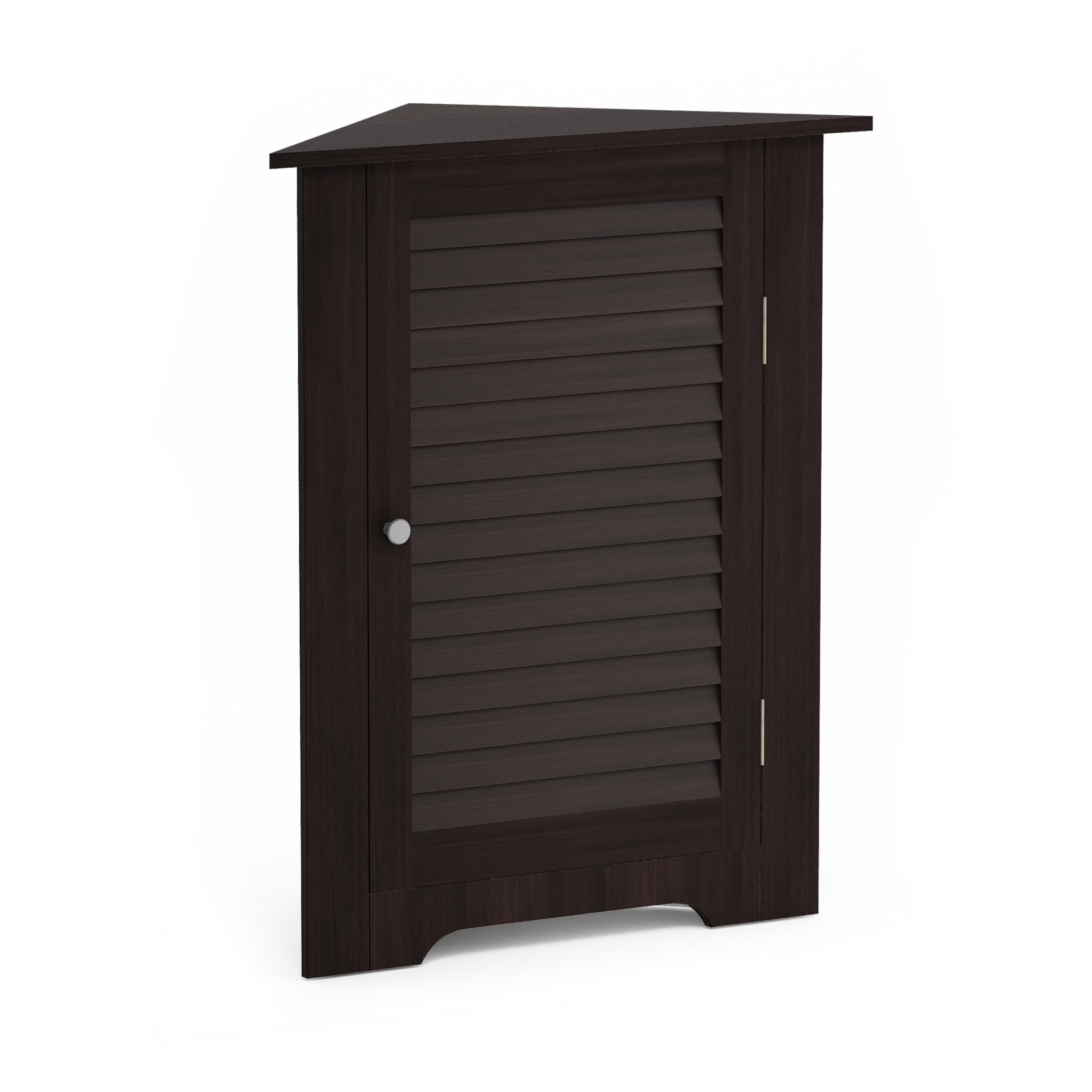 Furinno Indo Corner Louver Door Cabinet, Espresso - Walmart.com