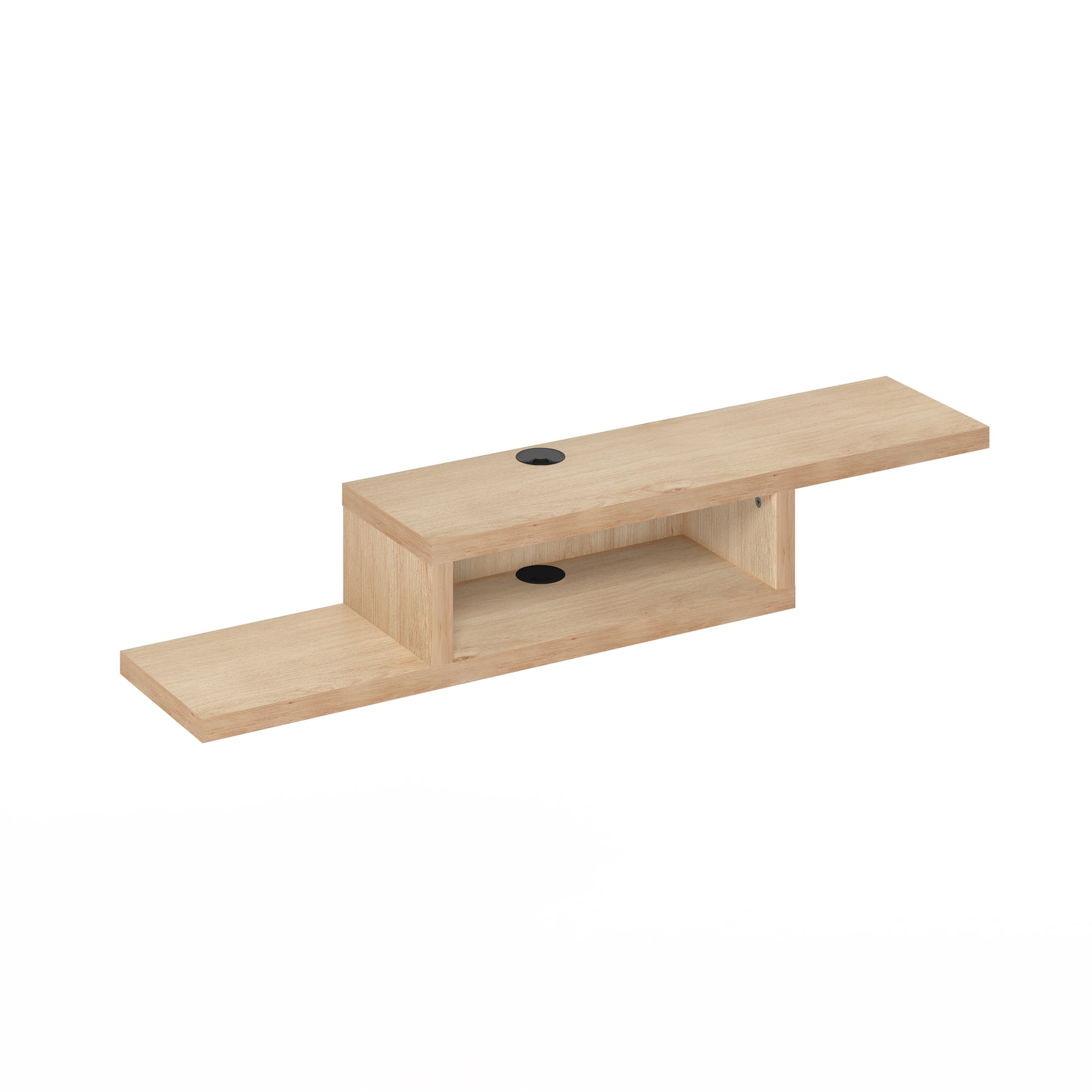 Furinno Indo Wall Mounted Floating Media Console, 47 Inch, Marcy Oak ...