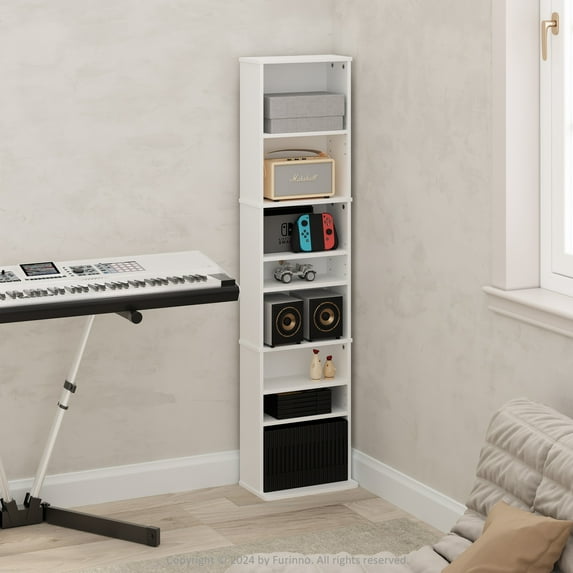 Furinno JAYA 9-Shelf Multimedia Media Storage Tower Rack with ...