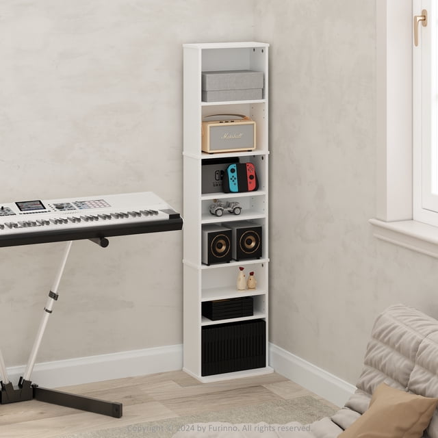 Furinno JAYA 9-Shelf Multimedia Media Storage Tower Rack with ...