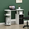 Furinno Efficient Home Laptop Desk, Easy Assemble with Shelves, White ...