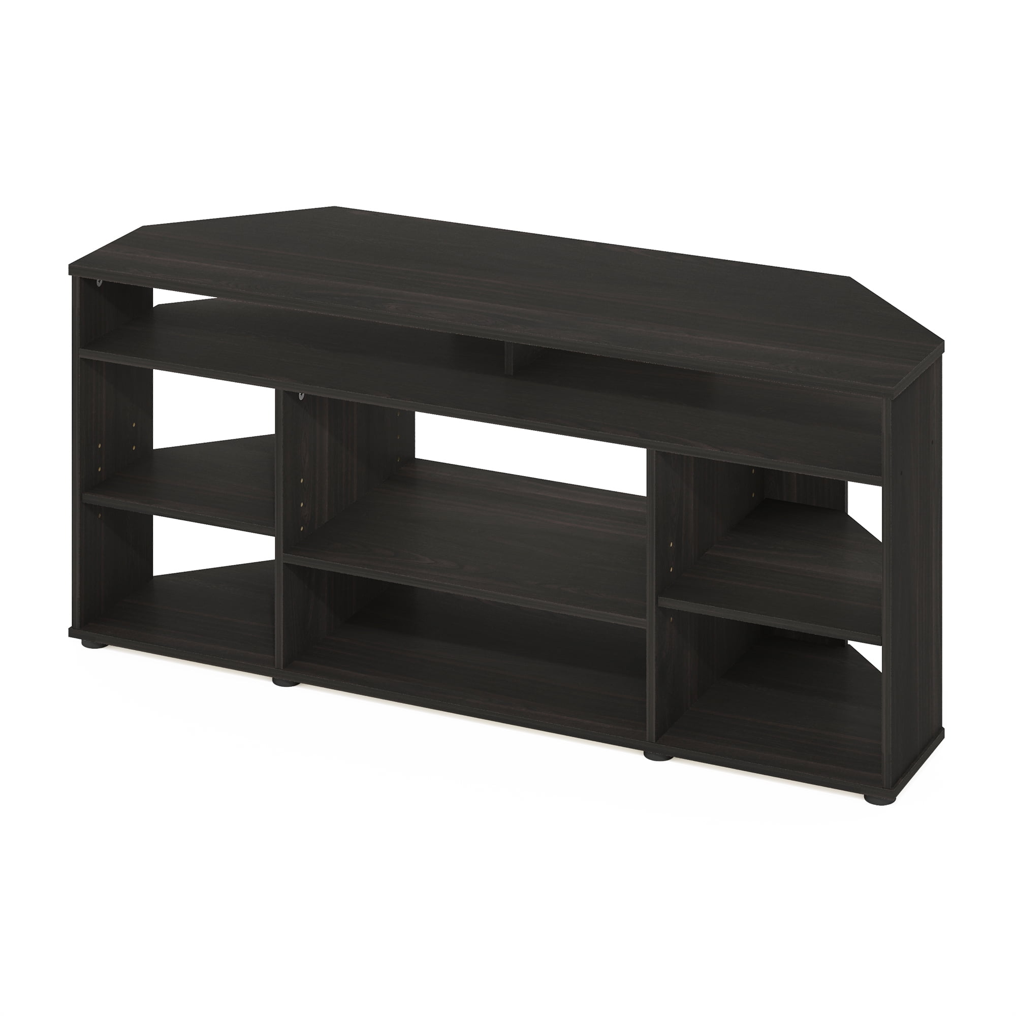 Furinno Jensen Corner TV Stand TV up to 55 Inches, Espresso - Walmart.com