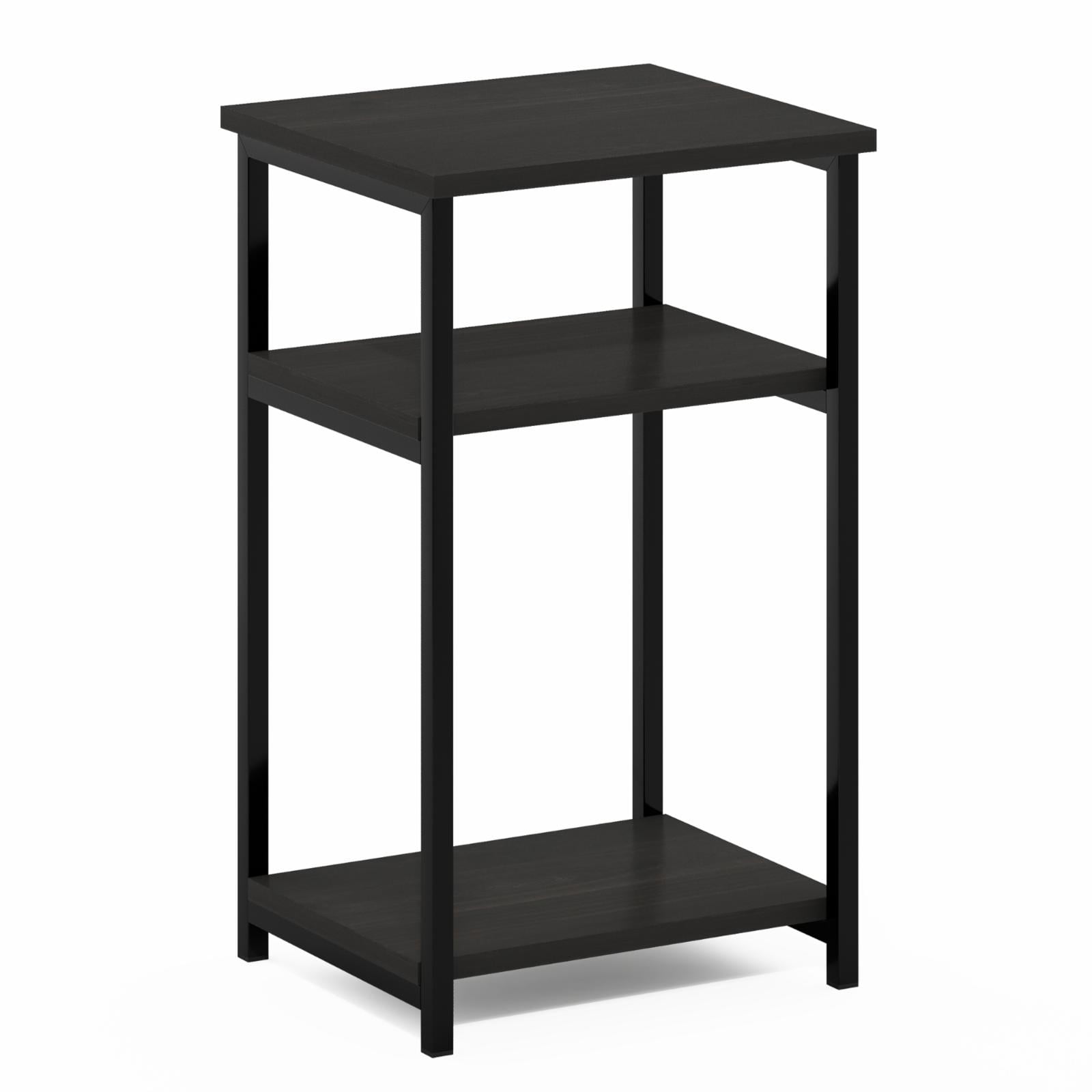 Furinno Just 3-Tier Industrial Metal Frame End Table with Storage ...