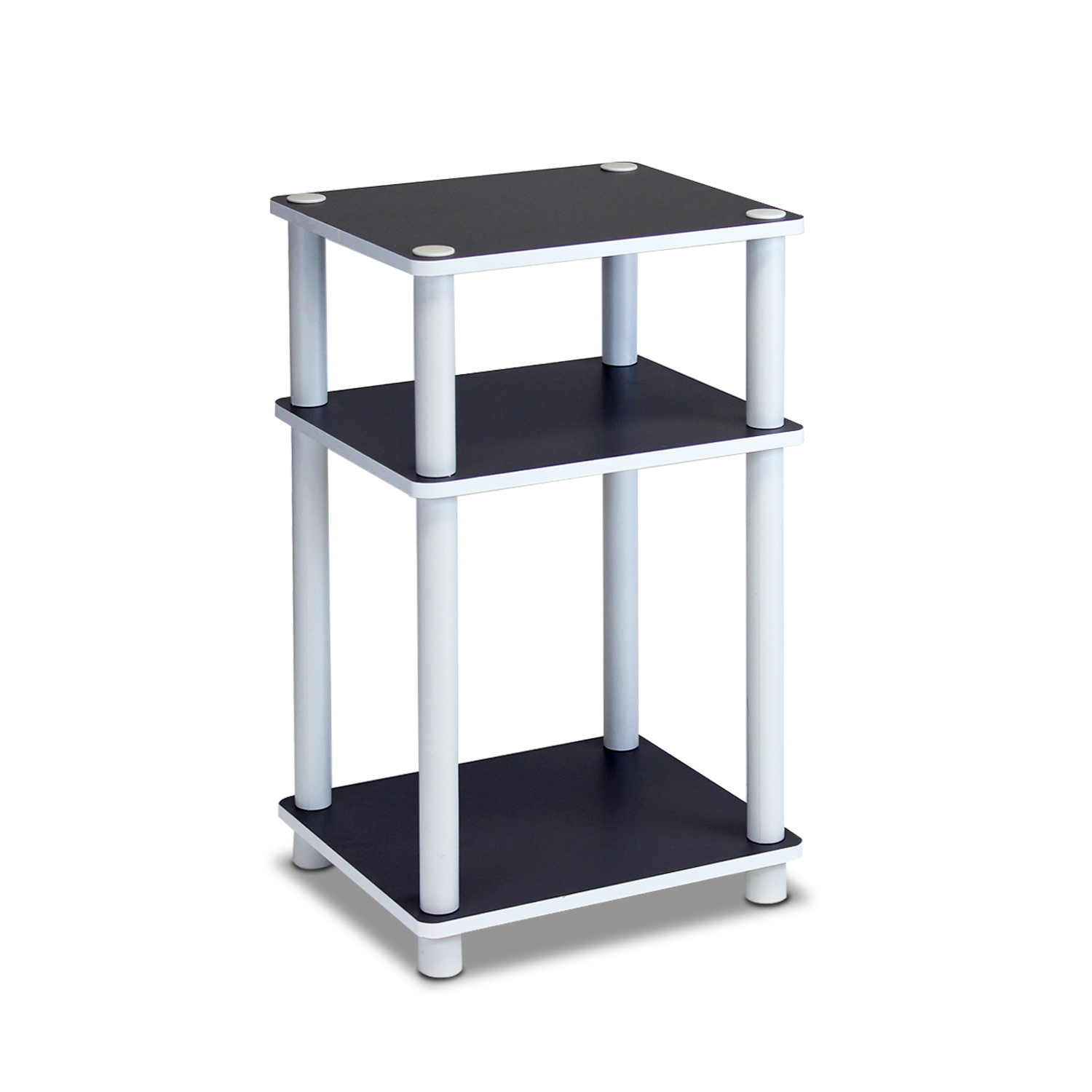 Furinno Turn-N-Tube Tall End Table with Bin, Espresso/Brown - Walmart.com