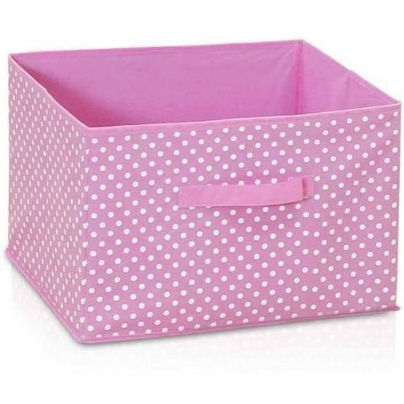 Laci Small Dot Design Non-Woven Fabric Soft Storage Organizer, Pink ...