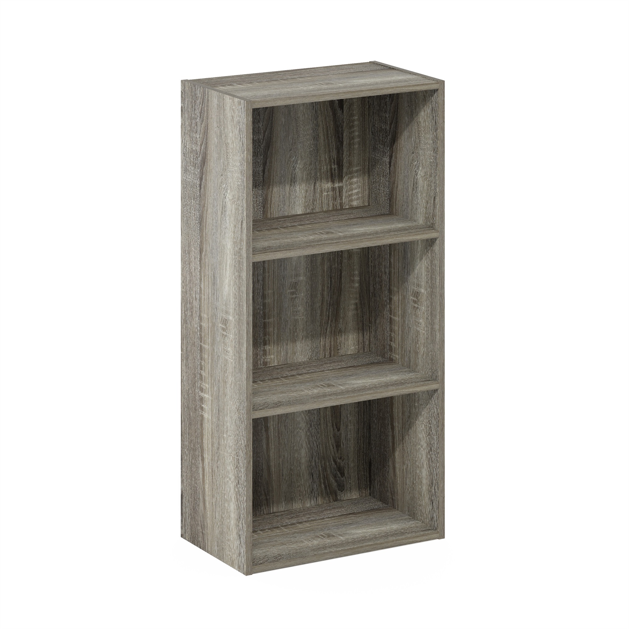 Pemberly Row 3 Shelf Wood Bookcase in Highland Oak Finish - Walmart.com